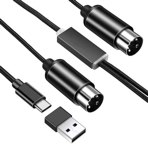 MIDI To USB USB C Interface MIDI Cable SOULGIRL In Out MIDI Cable With USB C To USB Adapter To
