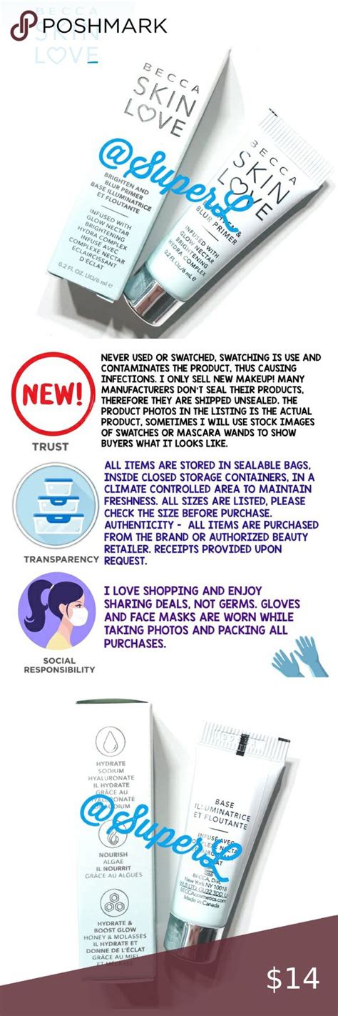 515 New Becca Skin Love Brighten Blur Primer Makeup Base Foundation Makeup Primer Flawless