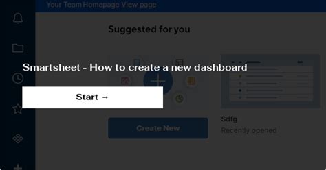 Smartsheet How To Create A New Dashboard