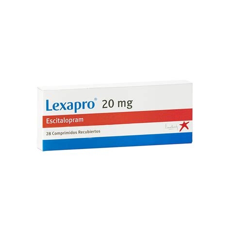Lexapro R Escitalopram 20mg 28 Comprimidos Recubiertos Productos