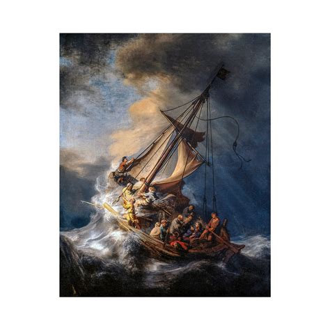 Rembrandt Christ In The Storm On The Lake Of Galilee 1633 Art Print