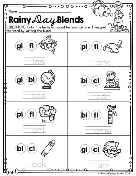 L Blends Worksheet 1st Grade Phonics] L Blend Worksheet Help