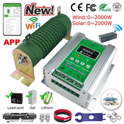Mppt Wind Solar Hybrid Charge Controller 0~2000w Wind And Solar 0~2000w