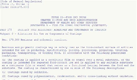 Fda Regulations For Resinous Counters And Tables Please Visit The Download Scientific Diagram