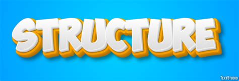 Structure Yellow White 3d Text Effect Generator