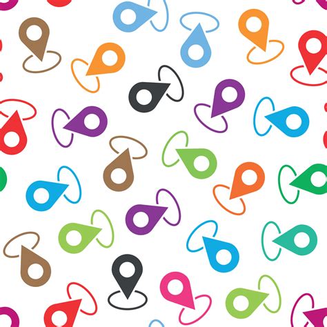 Pin Location Seamless Pattern Background Business Flat Vector Illustration Navigation Map Gps