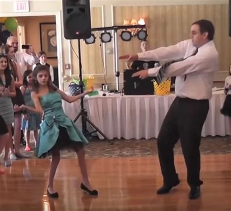 Heartwarming Moment Girl Invites Awkward Dad To Dance Then He Steals
