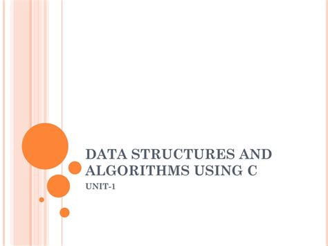 Ppt Data Structure Unit 1 Powerpoint Presentation Free Download Id 14332941