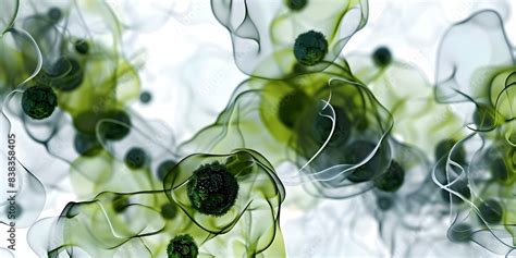 Crosssection Of Algal Cell Showing Nucleus And Internal Structures
