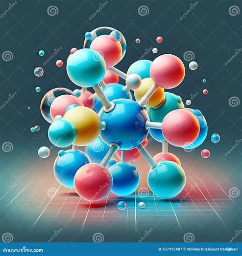 Chemical Bonds Between Atoms Forming A Molecule Stock Illustration