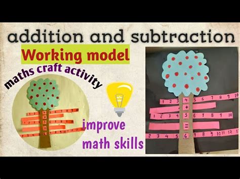 addition and subtraction working model maths creative activities maths