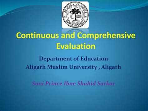 Continuous And Comprehensive Assessment Cca Ppt
