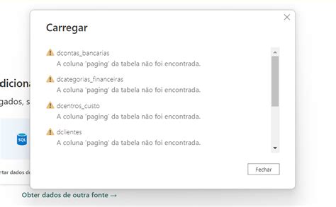 Erro Ao Carregar As Tabelas De Uma Api Para O Power Bi Conexão Com