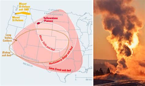 Yellowstone Caldera Volcano Blast Radius