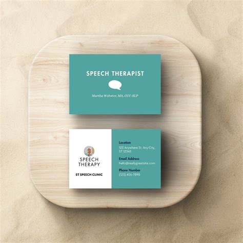 Slp Business Card Template Clean Professional Layout Canva Editable