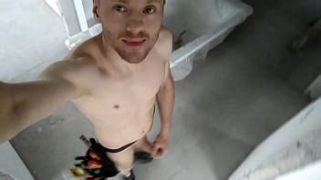 LanaTuls Aka Sergay Fag Naked Electrician Walks In The House Under Construction Jerking And