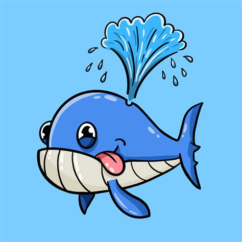 How To Draw A Cartoon Whale