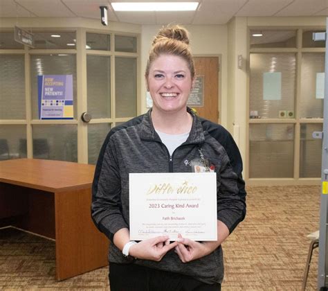Faith Brichacek Wins 2023 Caring Kind Award