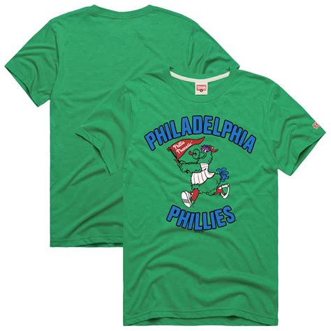 Mens Philadelphia Phillies Homage Green Hyper Local Tri Blend T Shirt
