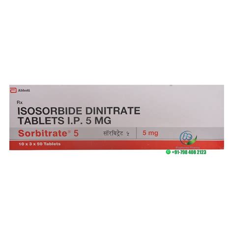 Sorbitrate 10mg Tablet At ₹ 1320box In Surat Id 26502949991