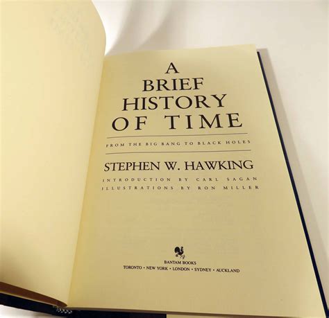 A Brief History Of Time From The Big Bang To Black Holes By Hawking