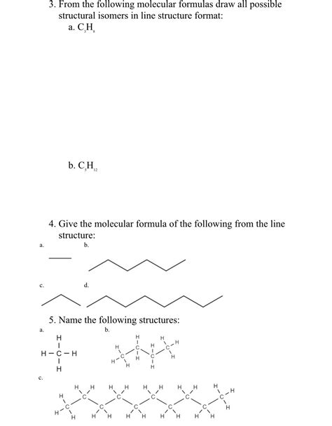 Solved From The Following Molecular Formulas Draw All