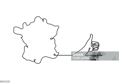 프랑스 알제리의 지도는 흰색 배경에 선을 그리는 손으로 Geopolitics에 대한 스톡 벡터 아트 및 기타 이미지