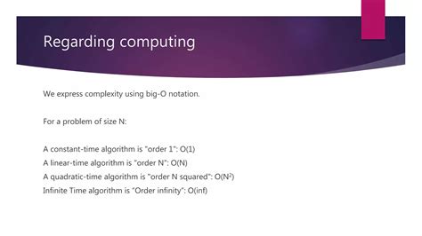 Complexity Analysis The Big O Notation Pptx