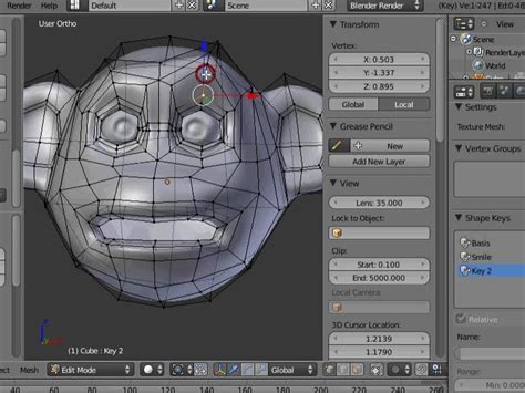 loran blender shape key mirror