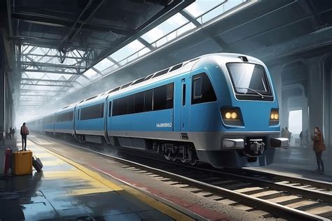 Premium Photo Train Concept Illustration