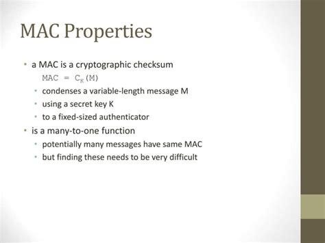 message authentication and hash function ppt