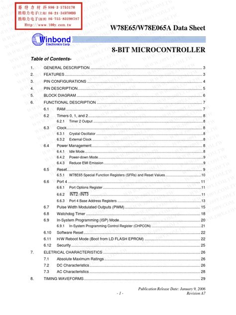 34 nuvoton w78e065a microcontroller pdf
