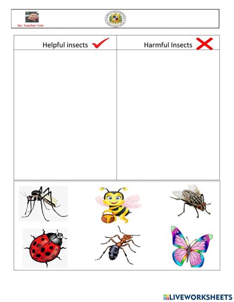 Helpful Insects Worksheet Insects Preschool Animal Worksheets Insects