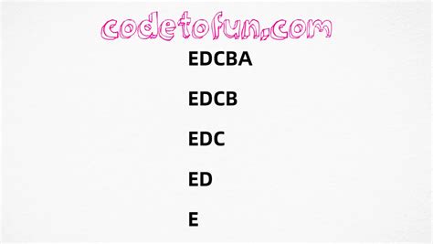 PHP Alphabet Pattern 8 CodeToFun
