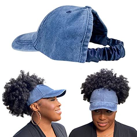 Curlcap Natural Hair Backless Cap Satin Lined Baseball Hat For Women