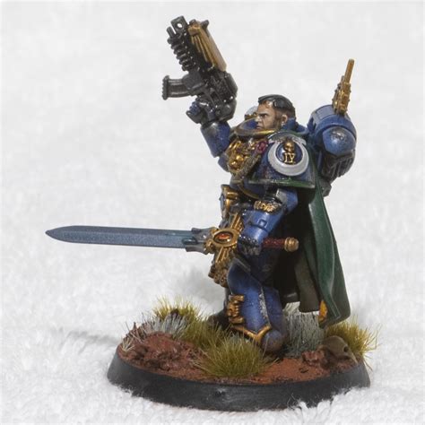 Ultramarines 4th Company Captain Uriel Ventris Finished This Model Up