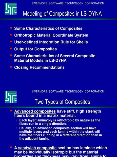 Modeling And Analysis Of Composite Materials In Ls Dyna An Overview Of Material Models