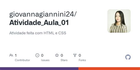 Github Giovannagiannini Atividade Aula Atividade Feita Html E Css