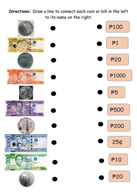 Identifying Philippine Money Interactive Worksheet Live Worksheets
