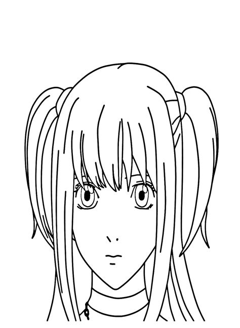 Misa Amane Coloring Pages Free Printable Pdf And Online Coloring