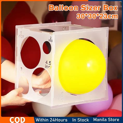 Collapsible Balloon Sizer Box 11 Holes Balloon Sizer Measurement Tool For Balloon Decorations