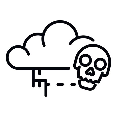 Cloud Virus Detection Icon Outline Style 15175089 Vector Art At Vecteezy