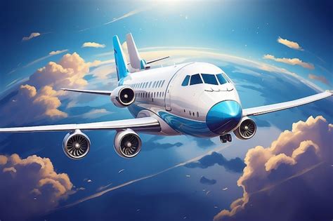 premium photo traveling by plane around the earth globe concept