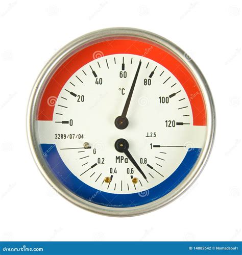 Temperature And Pressure Meter Stock Photo Image Of Industrial Engineering 14882642