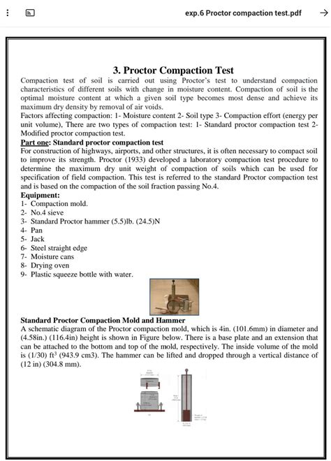 3 Proctor Compaction Test Compaction Test Of Soil Is Chegg Com
