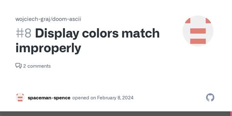 display colors match improperly · issue 8 · wojciech graj doom ascii