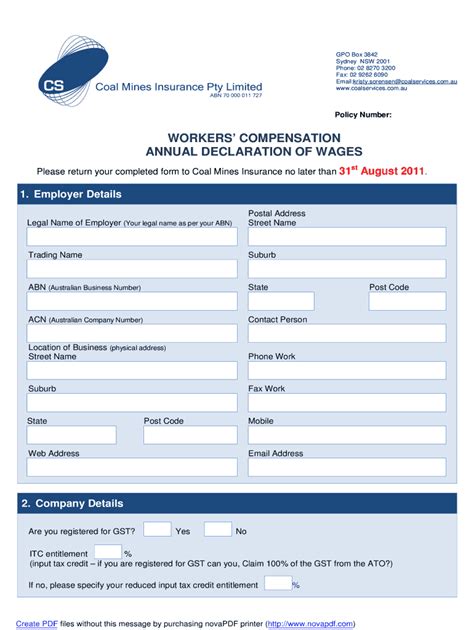 Fillable Online Annual Wage Declaration Form Non Monthly Fax Email Print Pdffiller