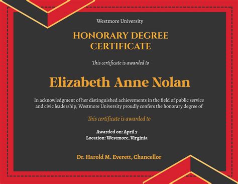 Doctorate Certificate Template