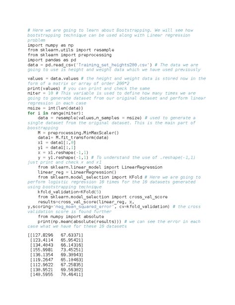 Lab 6 Linear Regression Cross Validation Bootstrap Here We Are Going To Learn About