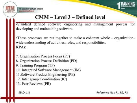 The Sei Capability Maturity Model Cmm Lecture 10docx Business